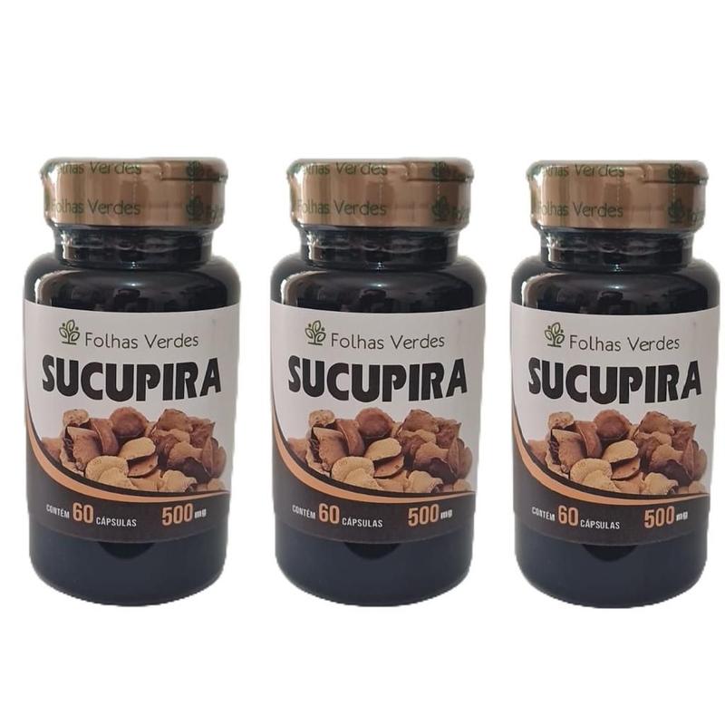 Sucupira 500mg PREMIUM 60 Cápsulas 3 POTES - Folhas Verdes - Flora Viva ...
