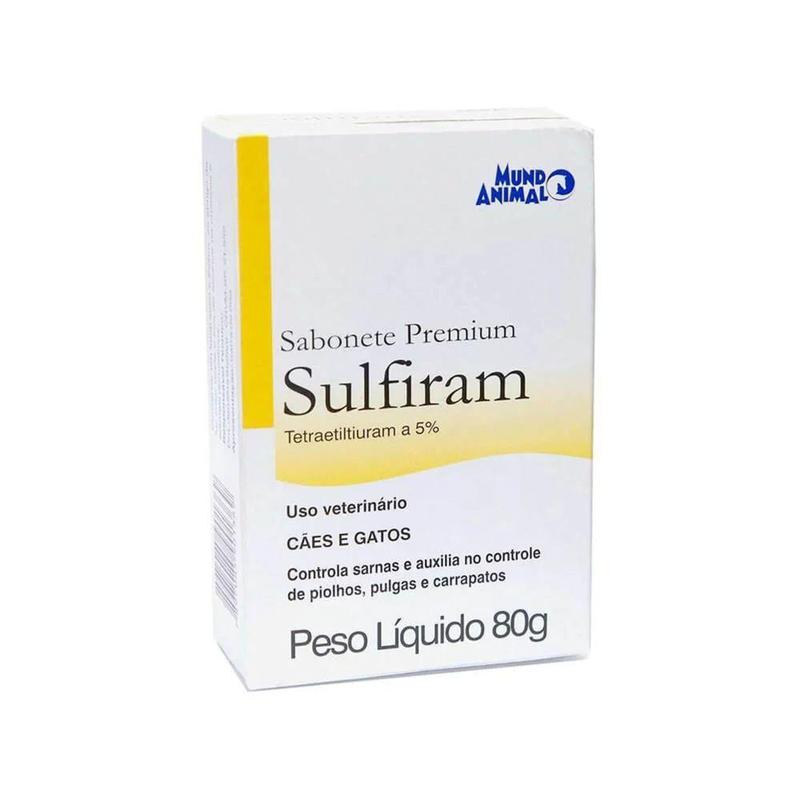 Sulfiram Sabonete Premium Monossulfiram 5% Controla Sarna Cães e Gatos ...