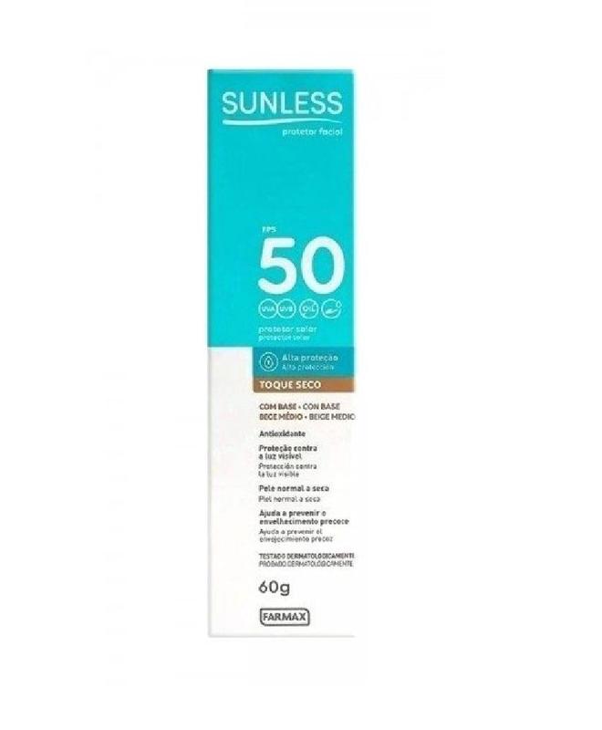 Sunless Protetor Facial Com Base FPS 50 60g - Protetor Solar - Magazine ...