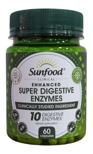 Super Digestive Enzymes 60 Cáps Sunfood Original Envio24h - Lactase ...