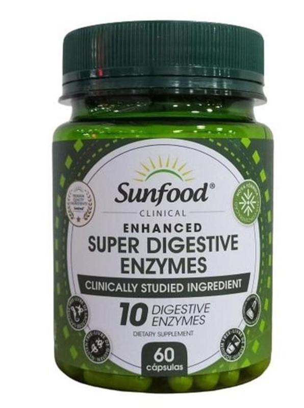 Super Digestive Enzymes - 60 Caps - SUNFOOD - Lactase - Magazine Luiza