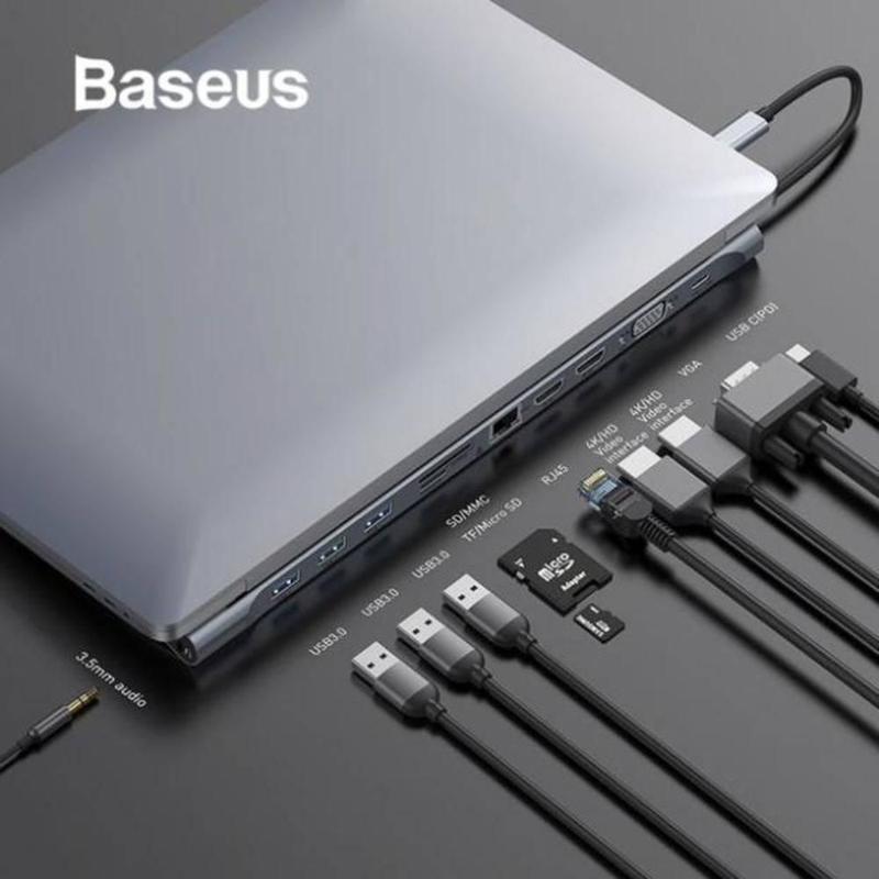Super HUB Para Macbook Type-C 10 x 1 3 x USB 3.0 HDMI 4k SD/MMC MicroSD ...