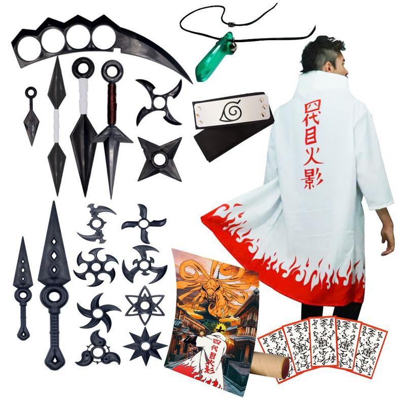 Super Kit Minato Manto Hokage + Kit Anime Naruto Completo - Kits ...