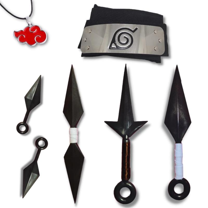 Super Kit Ninja Minato Naruto - 1 Bandana Minato + Kunai Ponta Dupla ...