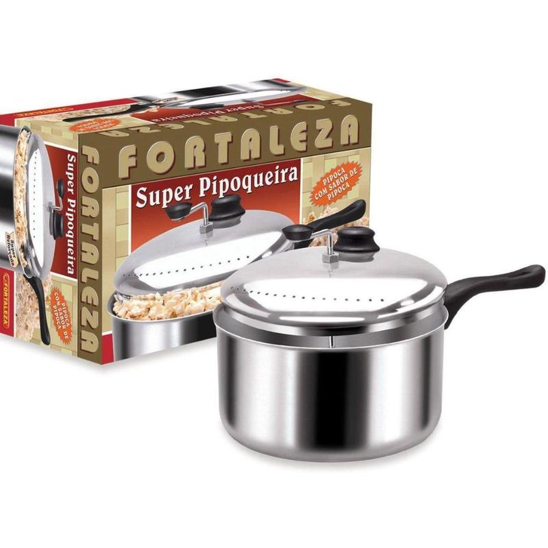 Super Pipoqueira Alumínio Polido 22cm Alumínio - Fortaleza - Panela ...