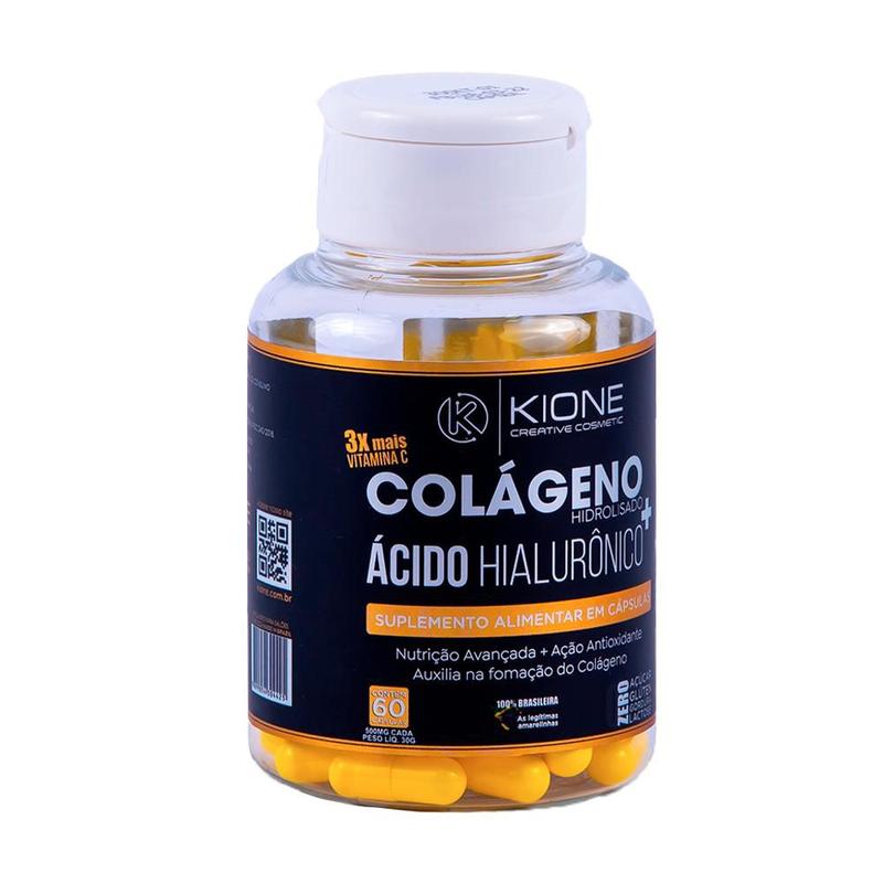 Suplemento Alimentar Colageno Acido Hialuronico Kione 60 Cp - KIONE ...