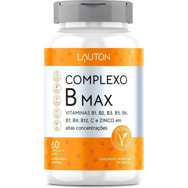 Suplemento Alimentar Complexo B Max - Lauton 60 Cápsulas - Complexo B - Magazine Luiza