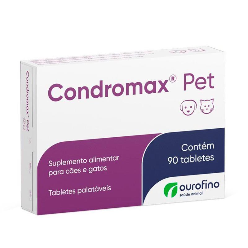 Suplemento Alimentar Condromax Pet 90 Tabletes - OUROFINO - Vitaminas e ...