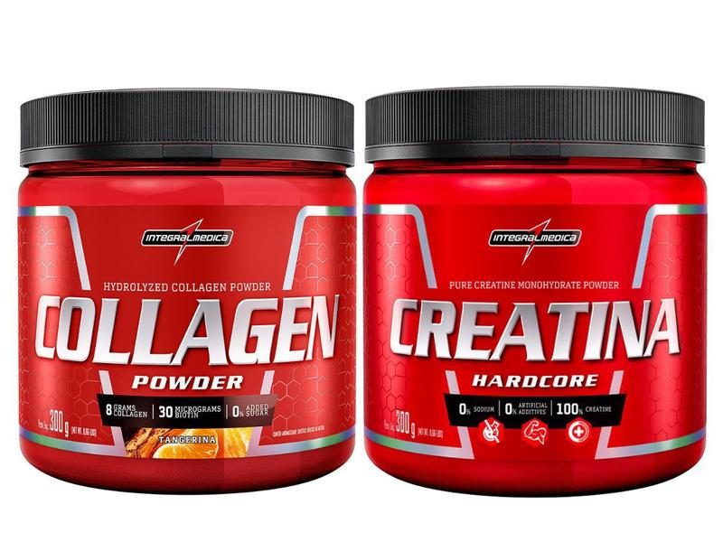 Suplemento Alimentar em Pó Colágeno 300g e Creatina 300g IM - Integral ...