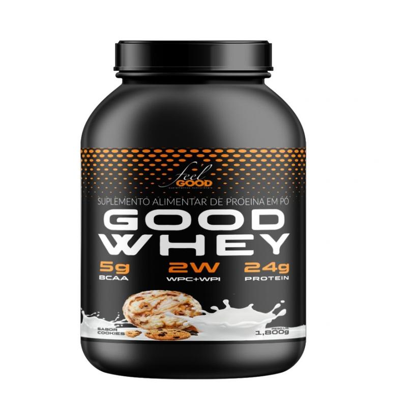 Suplemento Alimentar Proteína Feel Good Whey Sabor Cookies 1.8g - Albumina - Magazine Luiza
