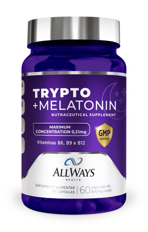 Suplemento Alimentar Trypto + Melatonin - Allways Health - Vitaminas A ...