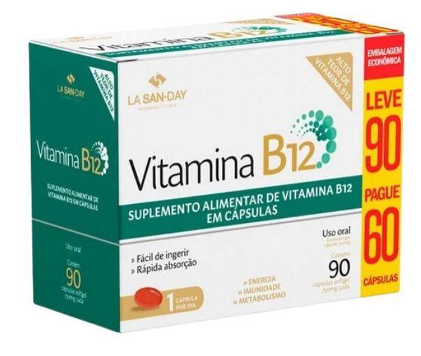 Suplemento Alimentar Vitamina B12 90 Cps - La San Day - Vitaminas A-Z ...