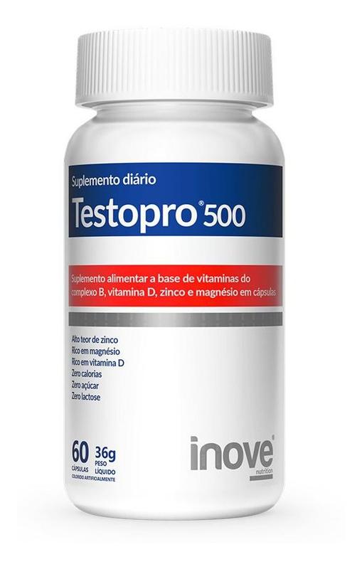 Suplemento Diário Testopro 500 Inove - 60 Caps - Complemento Alimentar ...