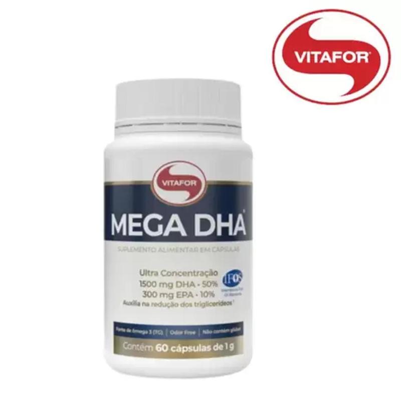 Suplemento em cápsulas Vitafor Mega DHA omega 3 dha Mega DHA sabor ...