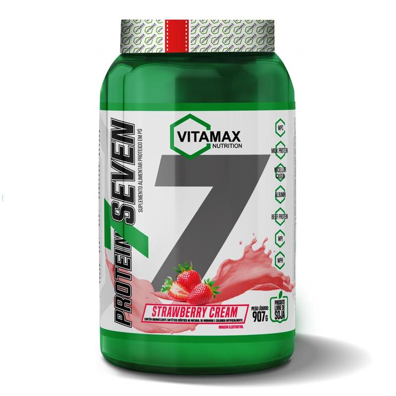 Suplemento em Pó Concentrado Whey Protein Seven 907g Vitamax - Vitamax ...