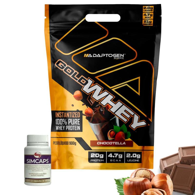 Suplemento Em Pó Gold Whey (900g) Refil Adaptogen Science Wei WAI uei ...