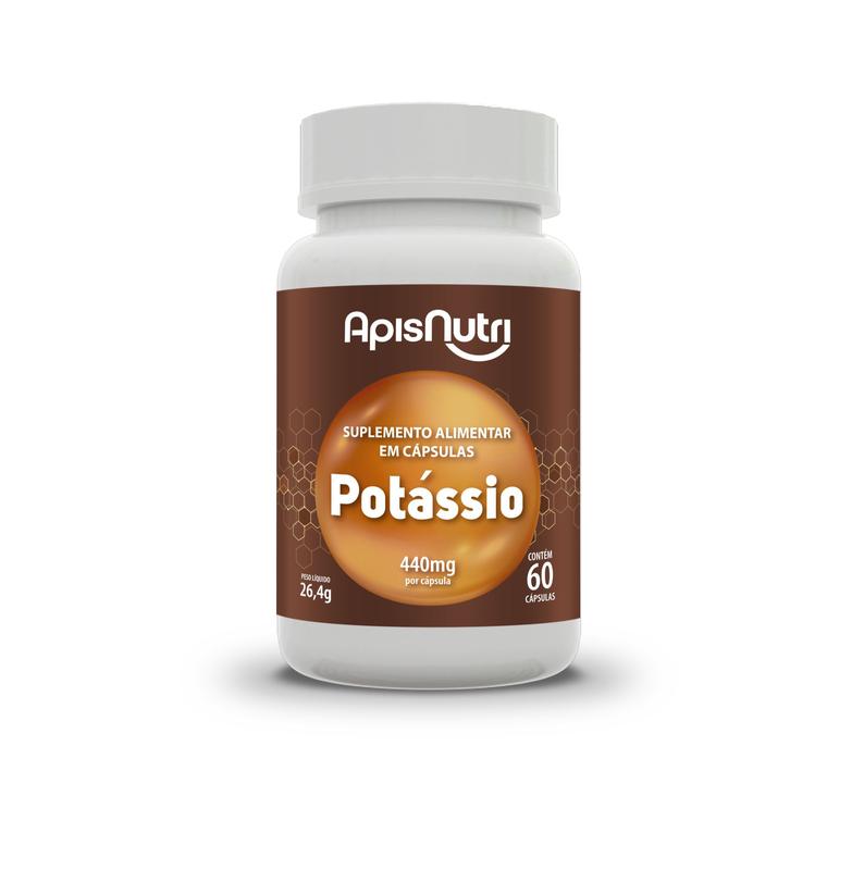 Suplemento Mineral De Potássio 60 Caps 440mg - ApisNutri - Suplemento ...