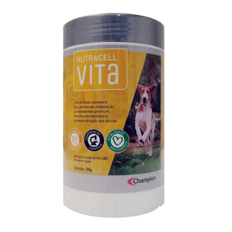 Suplemento Nutracell Vita 300g P/ Cães- Champion - Champion Animal ...
