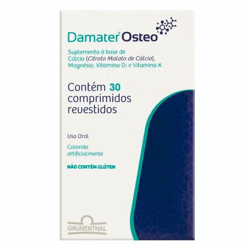 Suplemento Vitaminico Damater Osteo 30 Comprimidos - Vitaminas A-Z ...