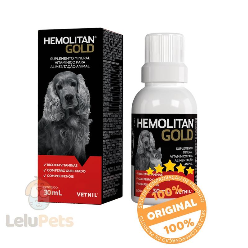 Suplemento Vitaminico Hemolitan Gold Vetnil 30ml. - Vitaminas e ...