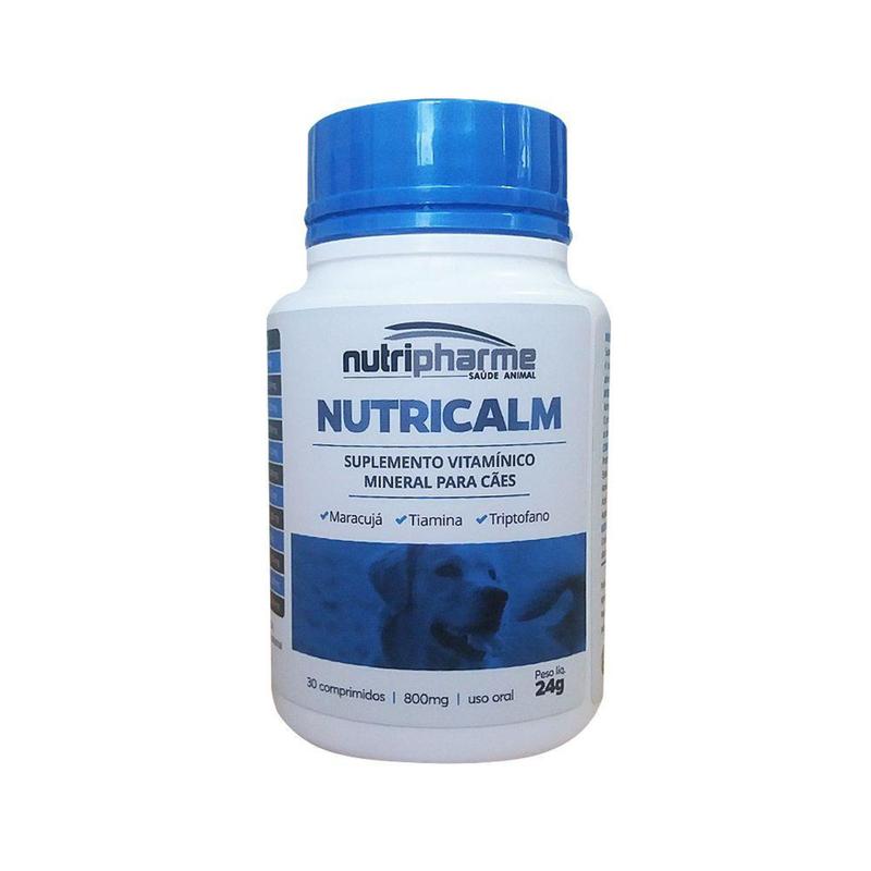 Suplemento Vitamínico Nutricalm 30cps Nutripharme 24g - Farmácia Pet ...