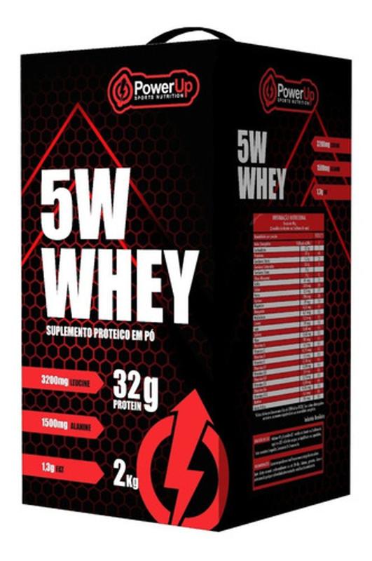 Suplemento Whey Protein 5W Power UP 2kg Proteína (Concentrada Isolada e ...