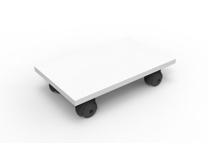 Suporte Base Para Pc Cpu Rodas Top Madeira Mdf Branco - Almak - Móveis ...