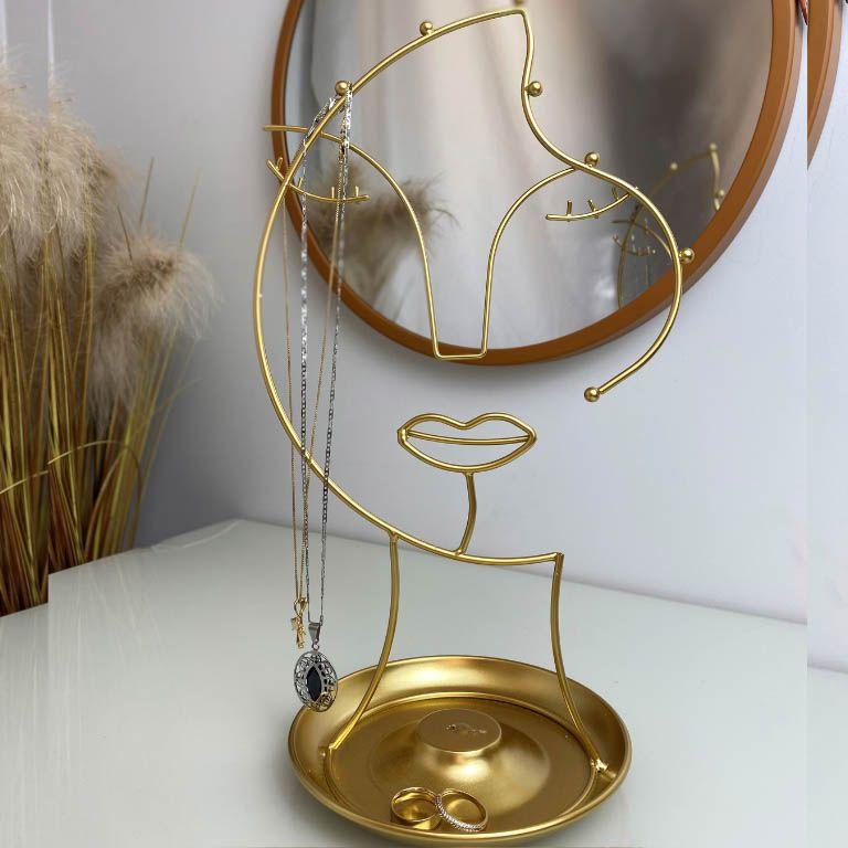 Suporte de bijouterias metal face dourada 32x17cm - LILIAN GIFT - Vasos ...