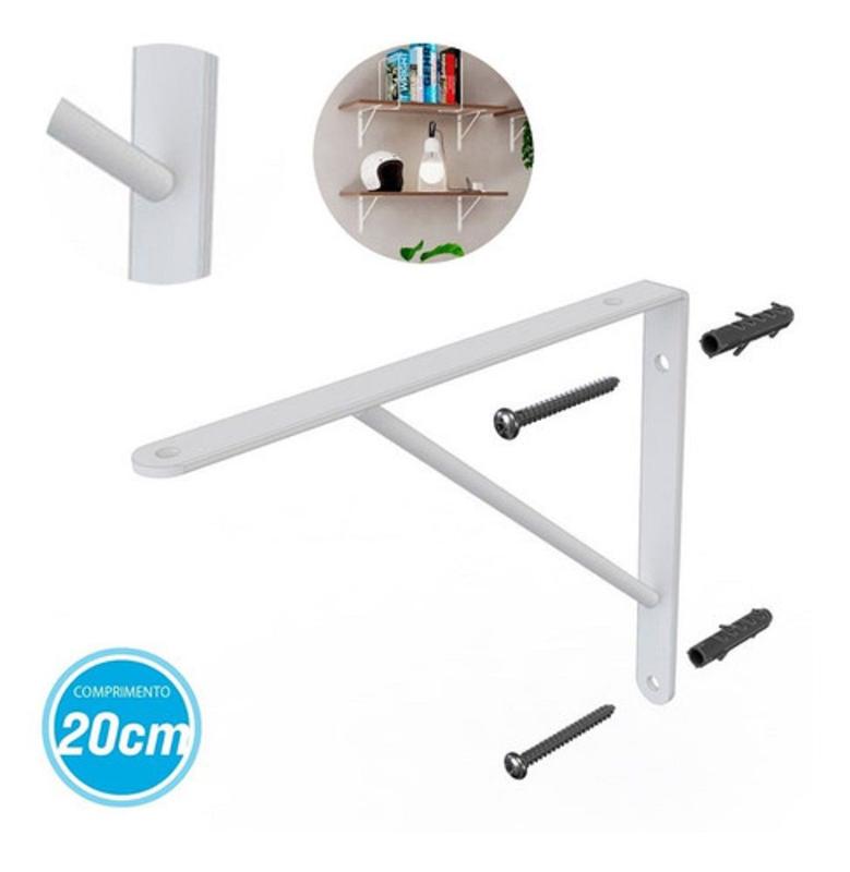 Suporte mao francesa c/ buchas 20cm - kit - DICARLO - Mão Francesa ...