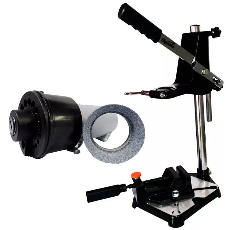 Suporte Para Furadeira 1/2 E 3/8 Manual C/ Morsa + Afiador - Sparta ...