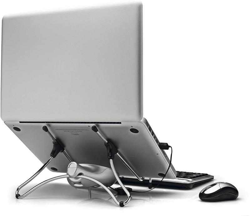 Suporte Para Notebook Com Cooler Ergonômico Uptable Octoo Cromado Upc ...