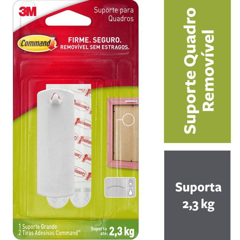 Suporte para Quadros Command Cartela c/ 1 ganho e 2 adesivos - 3M ...