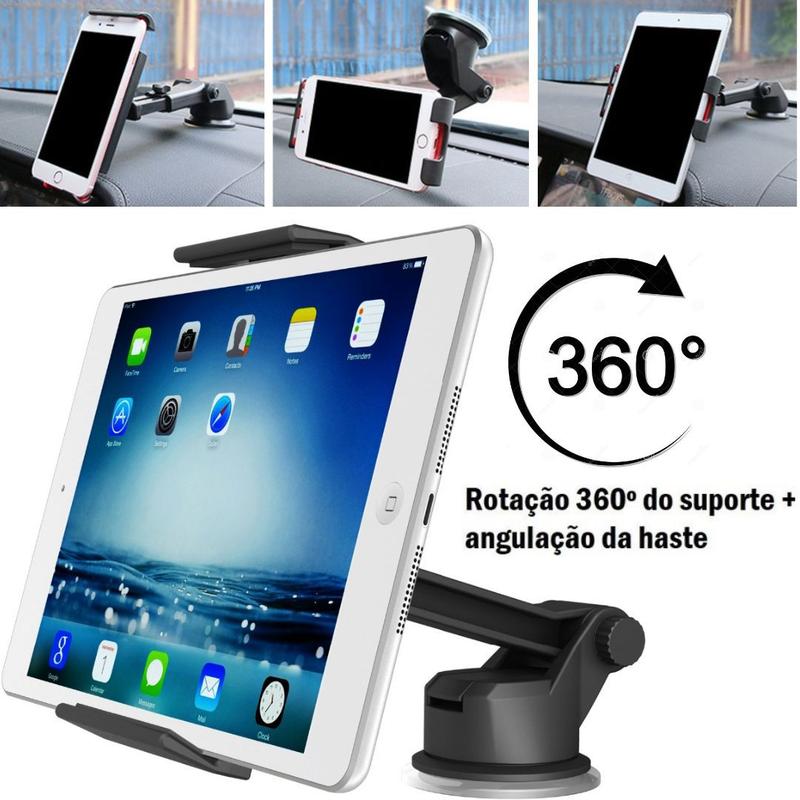 Suporte Para Tablet iPad Smartphone Celular GPS Veicular Automotivo ...