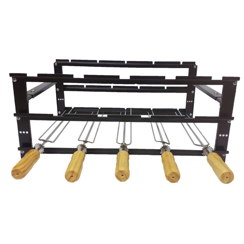 Suporte Preto Kit 5 Espetos - Super Metal Rio - Espeto - Magazine Luiza