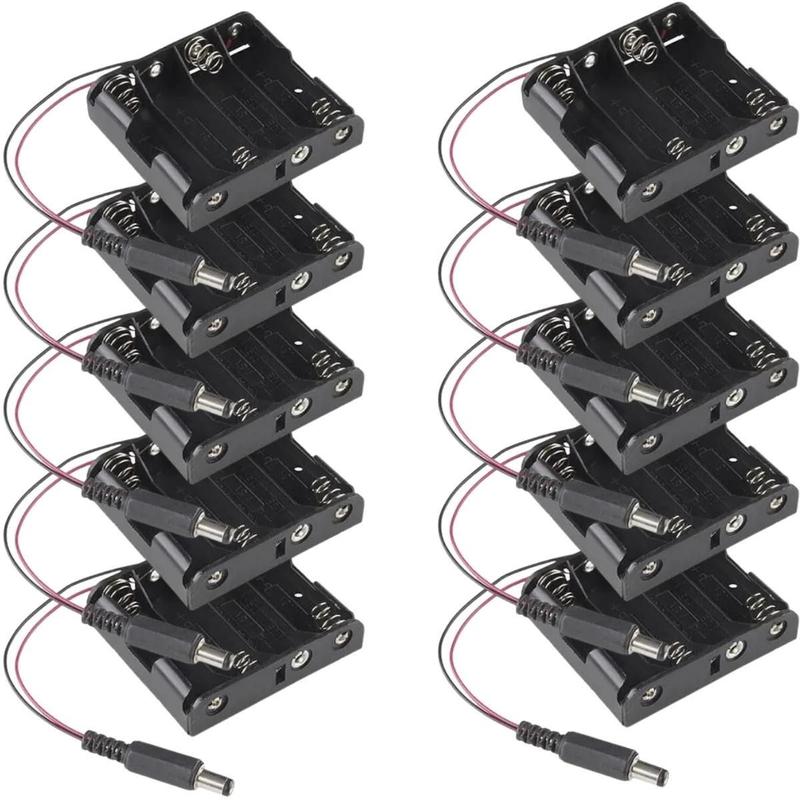 Suporte Slot Porta 4 Pilhas AA Com Plug P4 Para Arduino kit com 10 ...