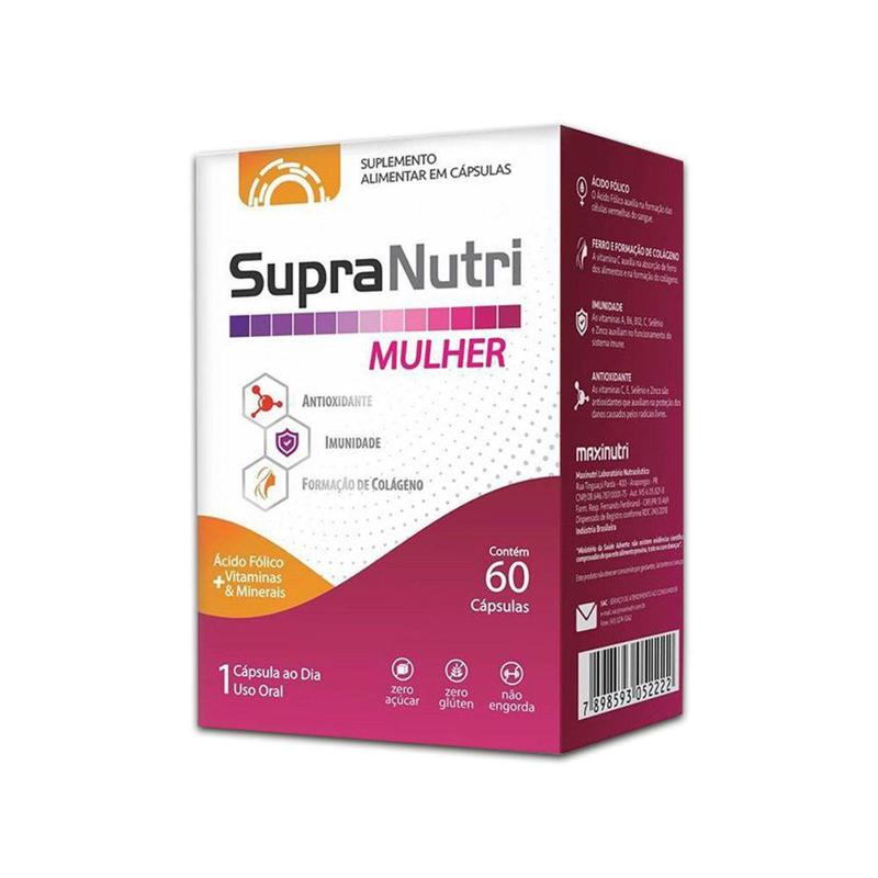 Supra Nutri Mulher Polivitaminico 60 Cápsulas Maxinutri ...