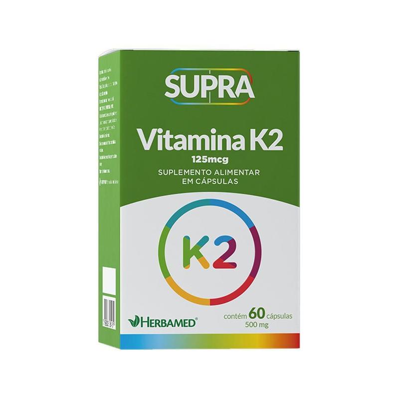 Supra Vitamina K2 60 Cápsulas Herbamed - Vitaminas A-Z - Magazine Luiza