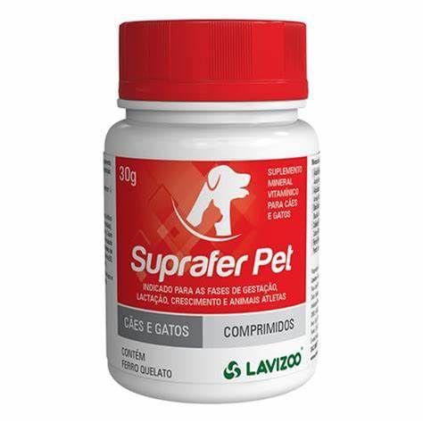 Suprafer Pet Comprimidos Suplemento De Ferro P/ Cães E Gatos - Lavizoo ...