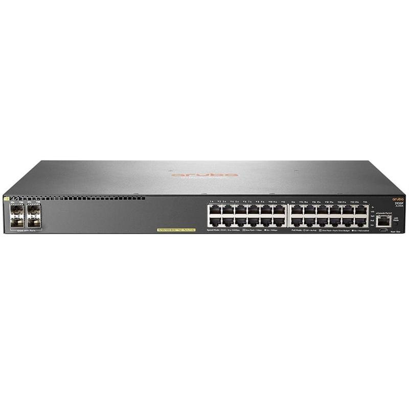 Switch 24 Portas HP Aruba 2930F PoE + 4SFP+ (370W) - JL255A - Fonte de ...