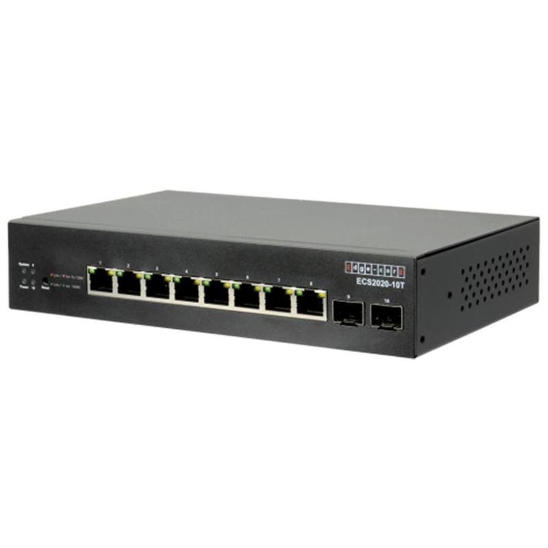 Switch Gigabit Edge-Core Web-Smart, Suporta 8 Portas GE + 2 Portas GE ...