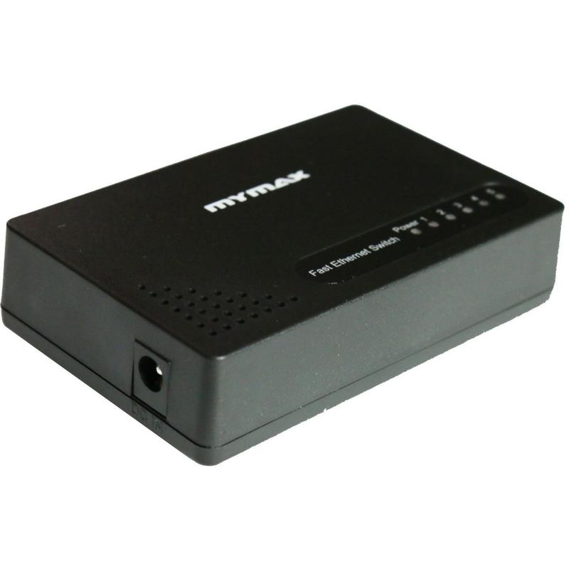 Switch Hub 5 Portas 10/100 Megabit Mymax MSWI-S1005D - Switch ...