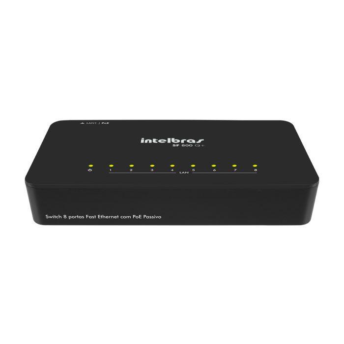 Switch Intelbras Fast Ethernet SF 800 Q+ 8 portas 10/100 - Switch ...