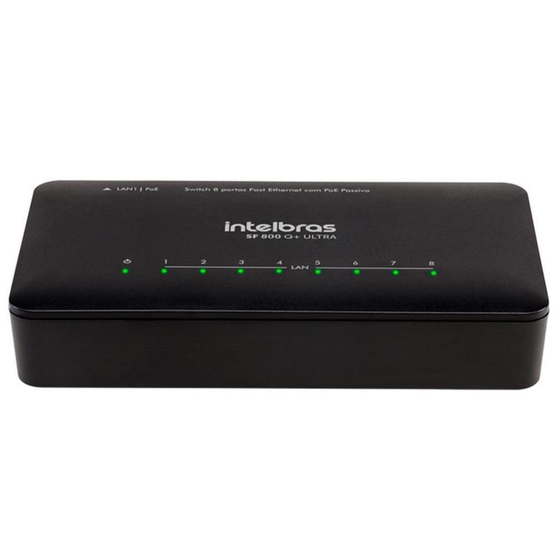 Switch Intelbras SF800 Q+ Ultra, 8 Portas Fast, Anti-Surto - Switch ...