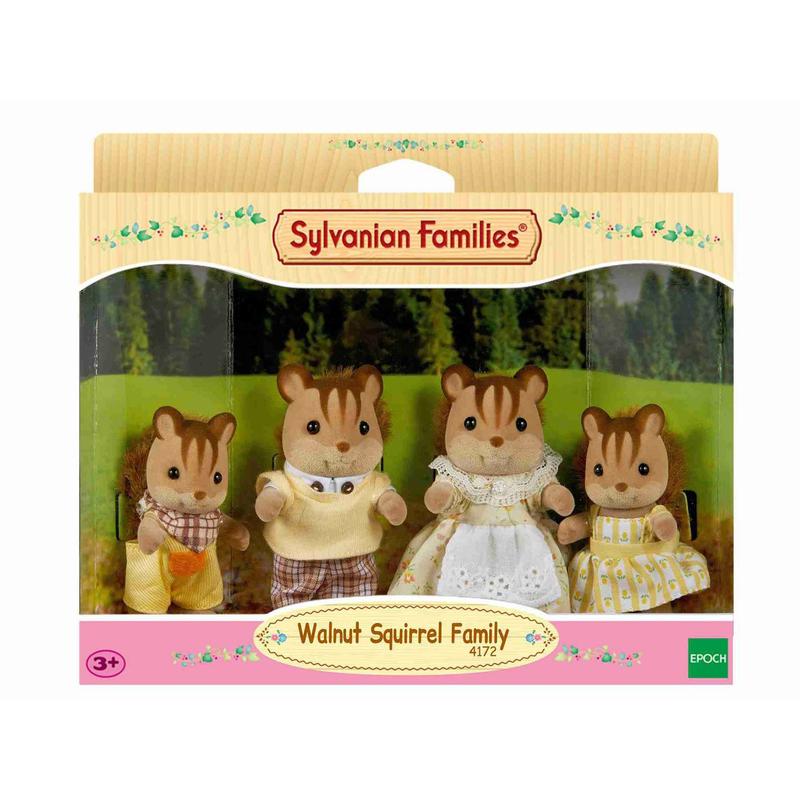 Sylvanian Families Familia dos Esquilos Noz Epoch 4172 - Boneca ...