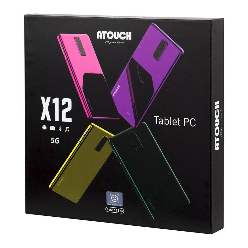 Tablet Atouch X12 Dual Sim 4Ram 128Gb Wifi 5G Tela 7 Pol Roxo - Gold ...