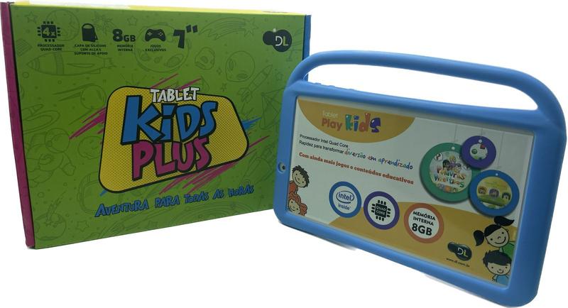 Tablet Dl Kids branco capa Azul 8gb E 1gb Ram - Tablet Infantil ...