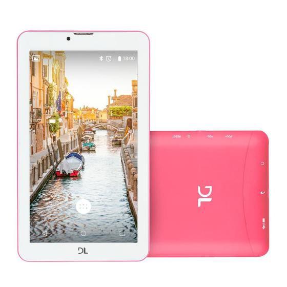 Tablet dl Mobi Tab Rosa com Tela de 7, 8GB, Dual Chip, Função ...