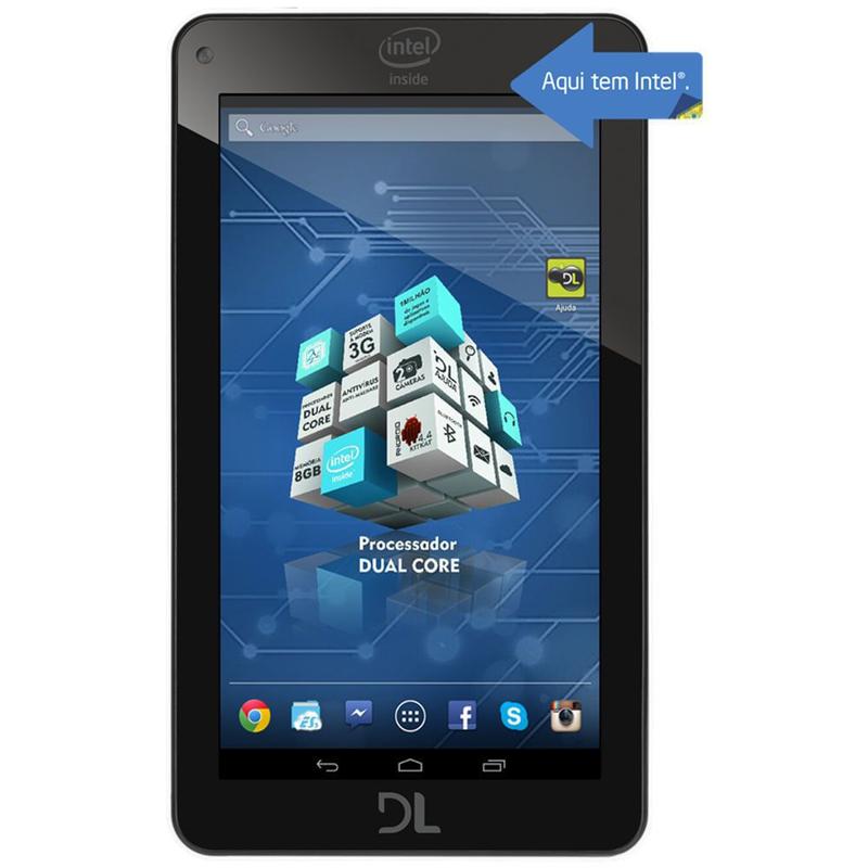 Tablet DL X-Pro Dual Branco com Tela 7", 8GB, Wi-Fi, Duas câmeras ...