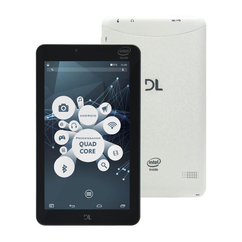 Tablet DL X Quad Pro tela de 7", 8GB, Wi- FI, Android 5.1 e Processador ...