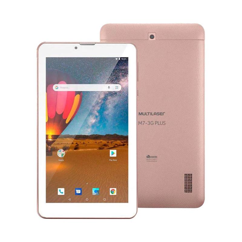 Tablet Multilaser M7 3G Plus Dual NB30 7" 16GB rosa e 1GB de memória ...